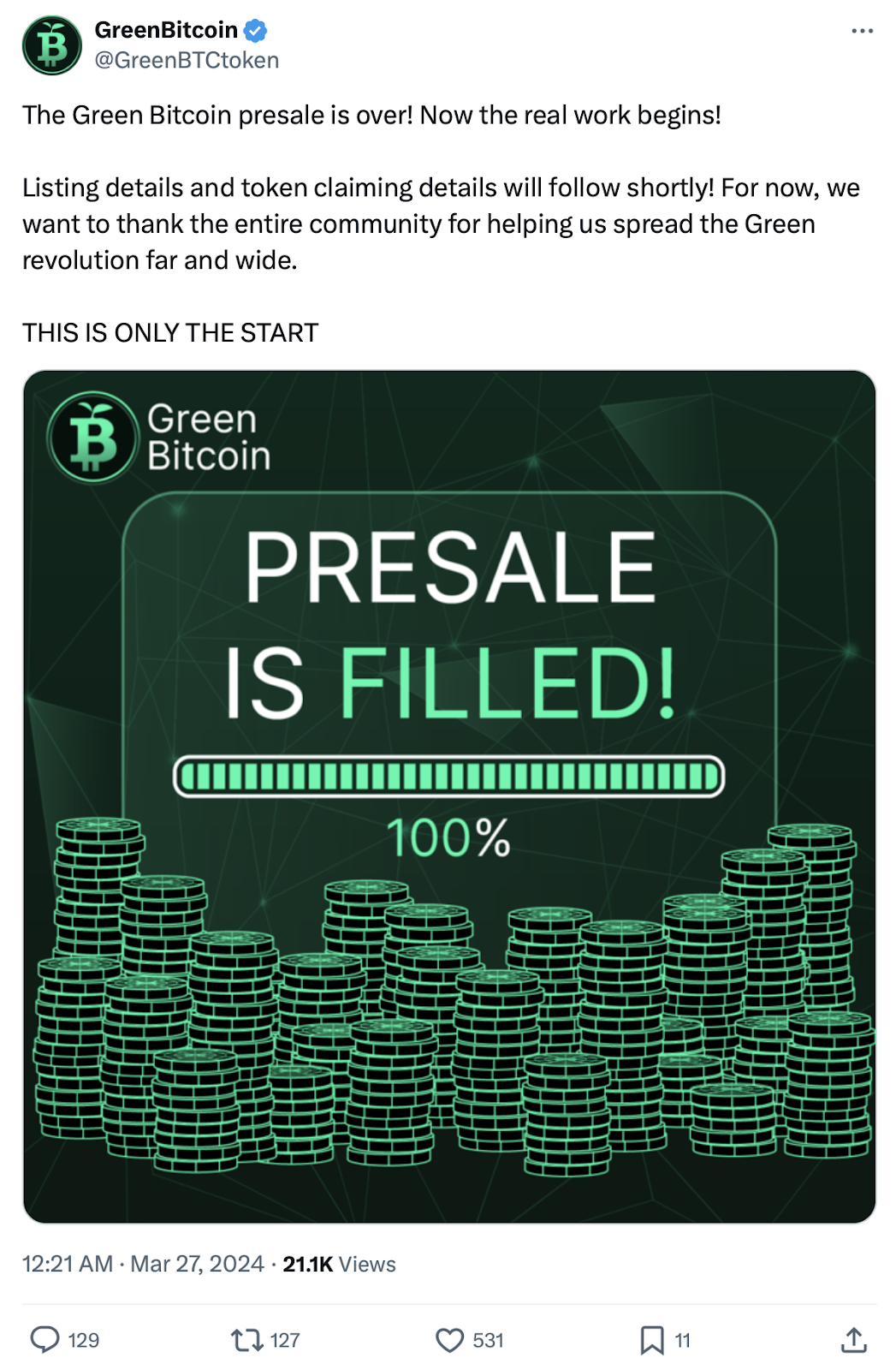 New Green Bitcoin Token to Launch on Uniswap After Raising $9.6M, CEX ...