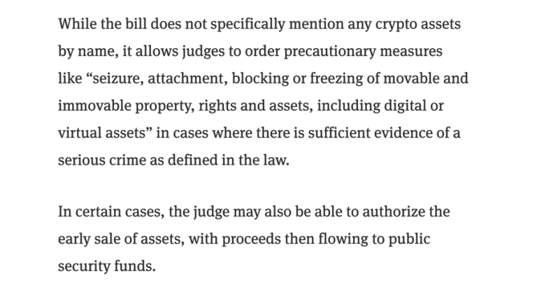 Brazil Signs Law to Seizure of Bitcoin and Crypto Linked to Crime